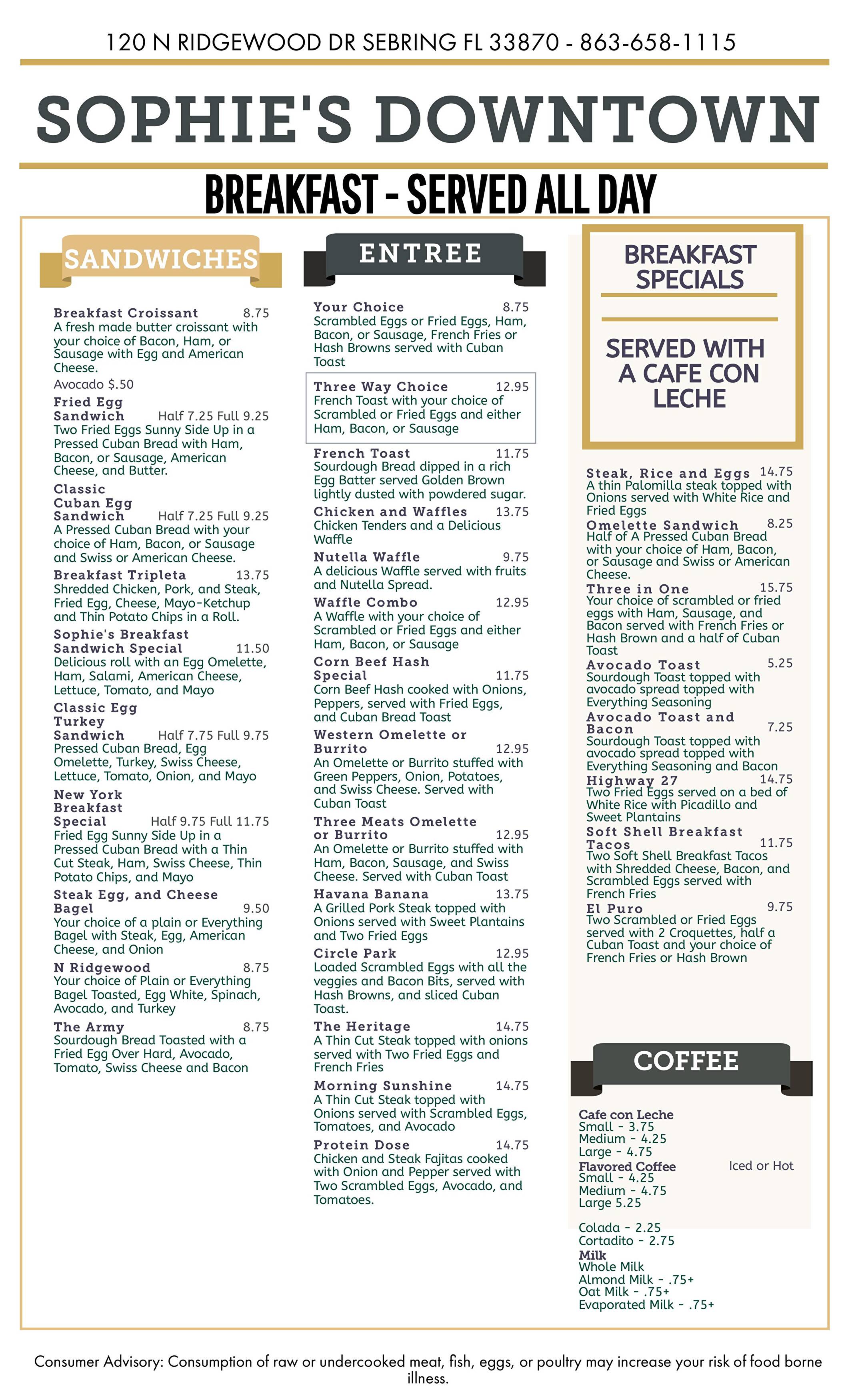 Full Menu Instagram Contact Us